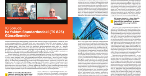 10 Soruda Isı Yalıtım Standardındaki (TS 825) Güncellemeler - Şantiye Dergisi