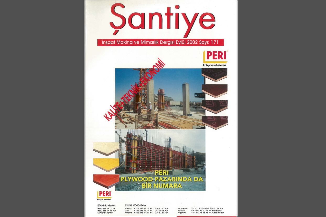 Şantiye'nin Eylül 2002 (171.) Sayısı Yayında - Şantiye Dergisi